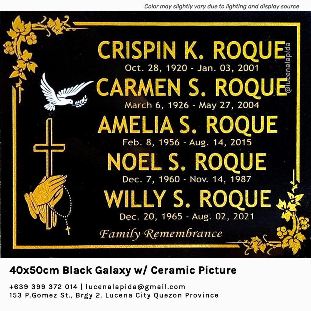 Standard Lapida: Black Granite – Lapidahan