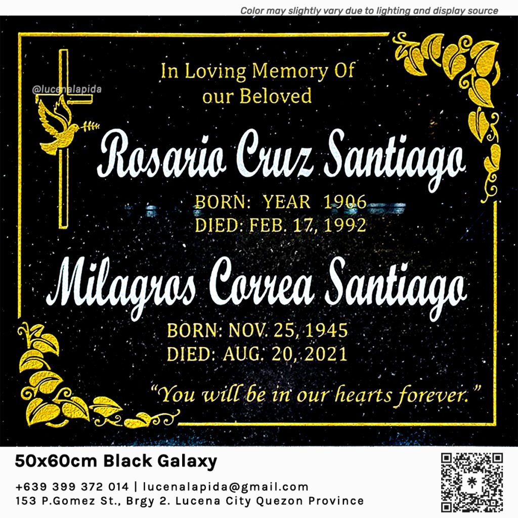 Standard Lapida: Black Granite – Lapidahan