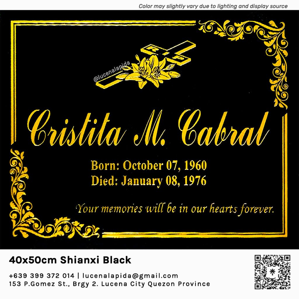 Standard Lapida: Black Granite – Lapidahan